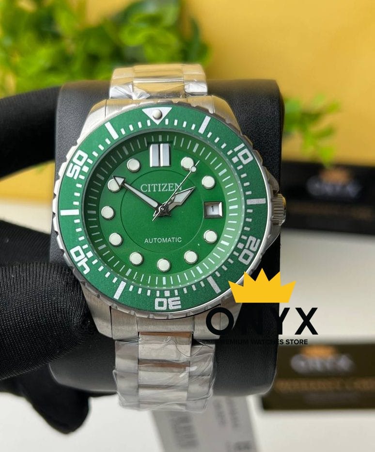 Citizen Automatic Urban Mecha 43mm Green Dial Stainless Steel - Onyx Store