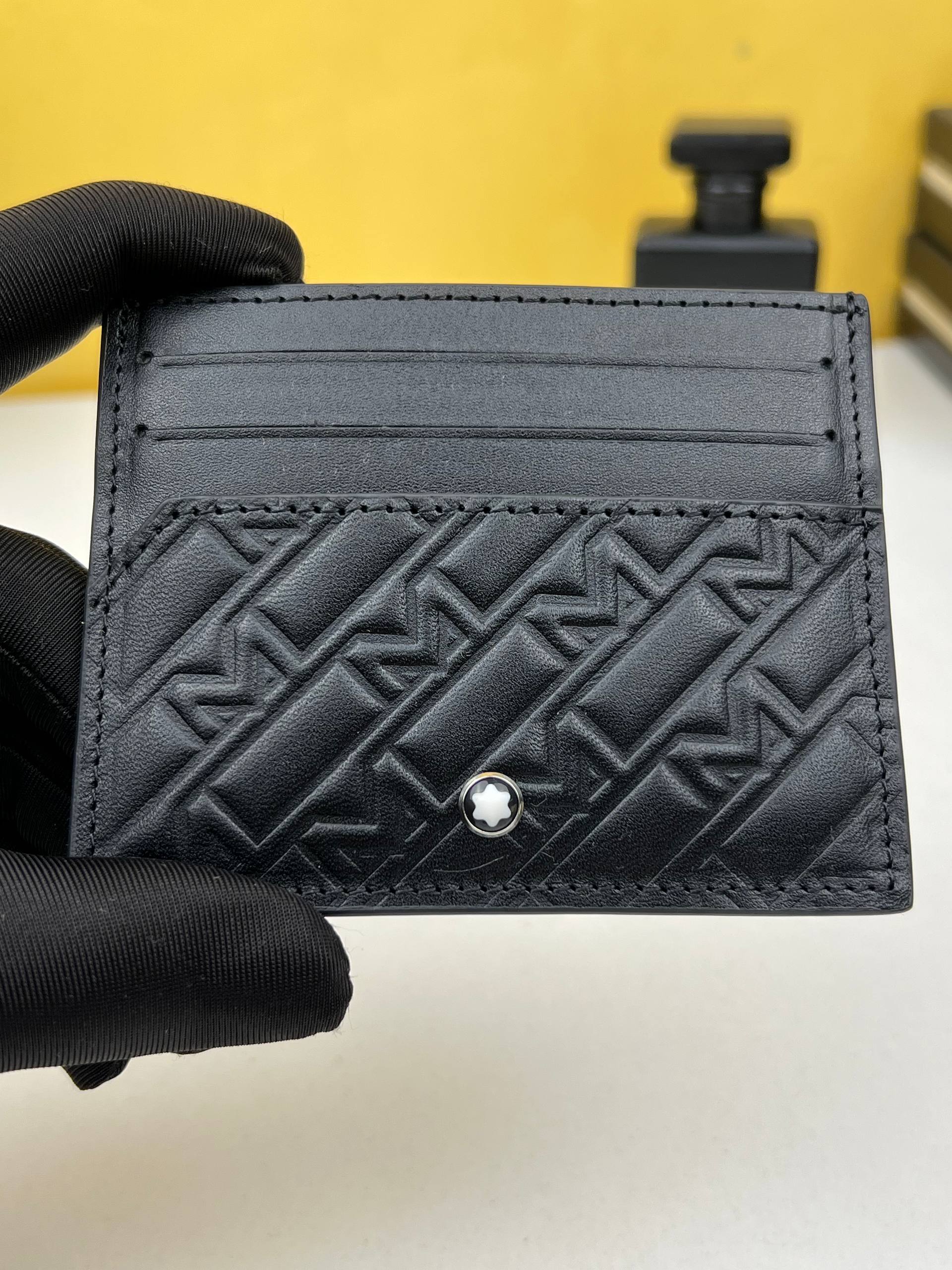 Mont Blanc Card Holder Black 4810 Pocket Holder 6CC Replica - Onyx Store