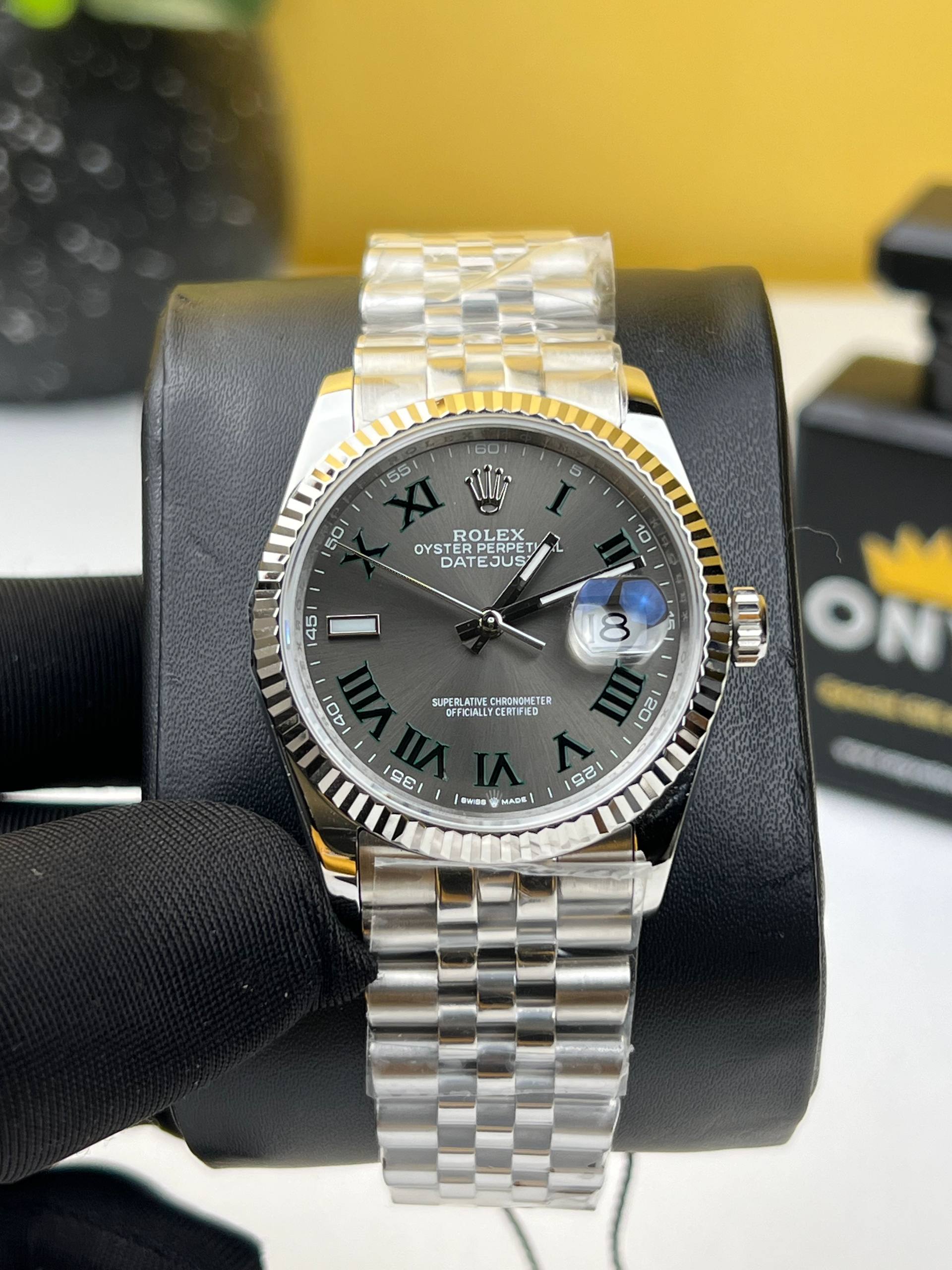 Rolex Date Just Wimbledon 36mm-Automatic Japanese Movement - Onyx Store