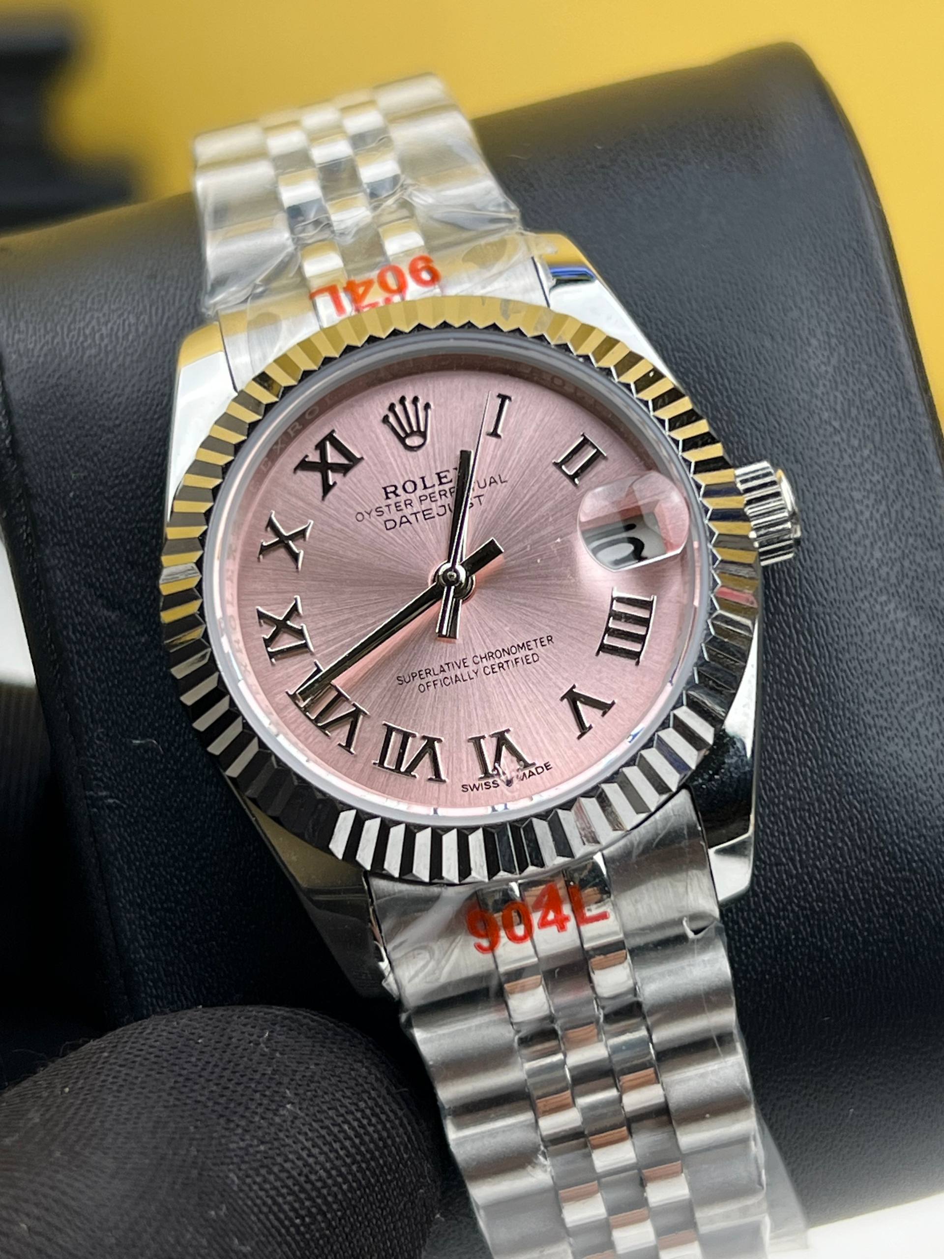 Rolex Date Just Pink Roman Dial 31mm - Automatic Movement - Onyx Store